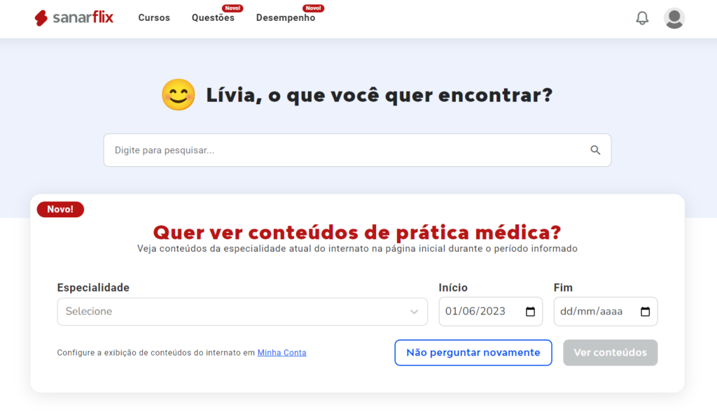 SanarFlix: saiba como explorar todas as features - Sanar Medicina